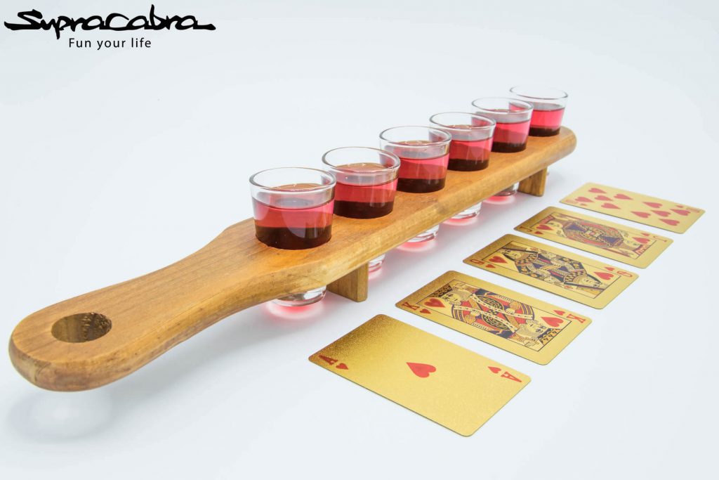 Shot Glass Server In Wooden Paddle | Supracabra.com | Fun your life
